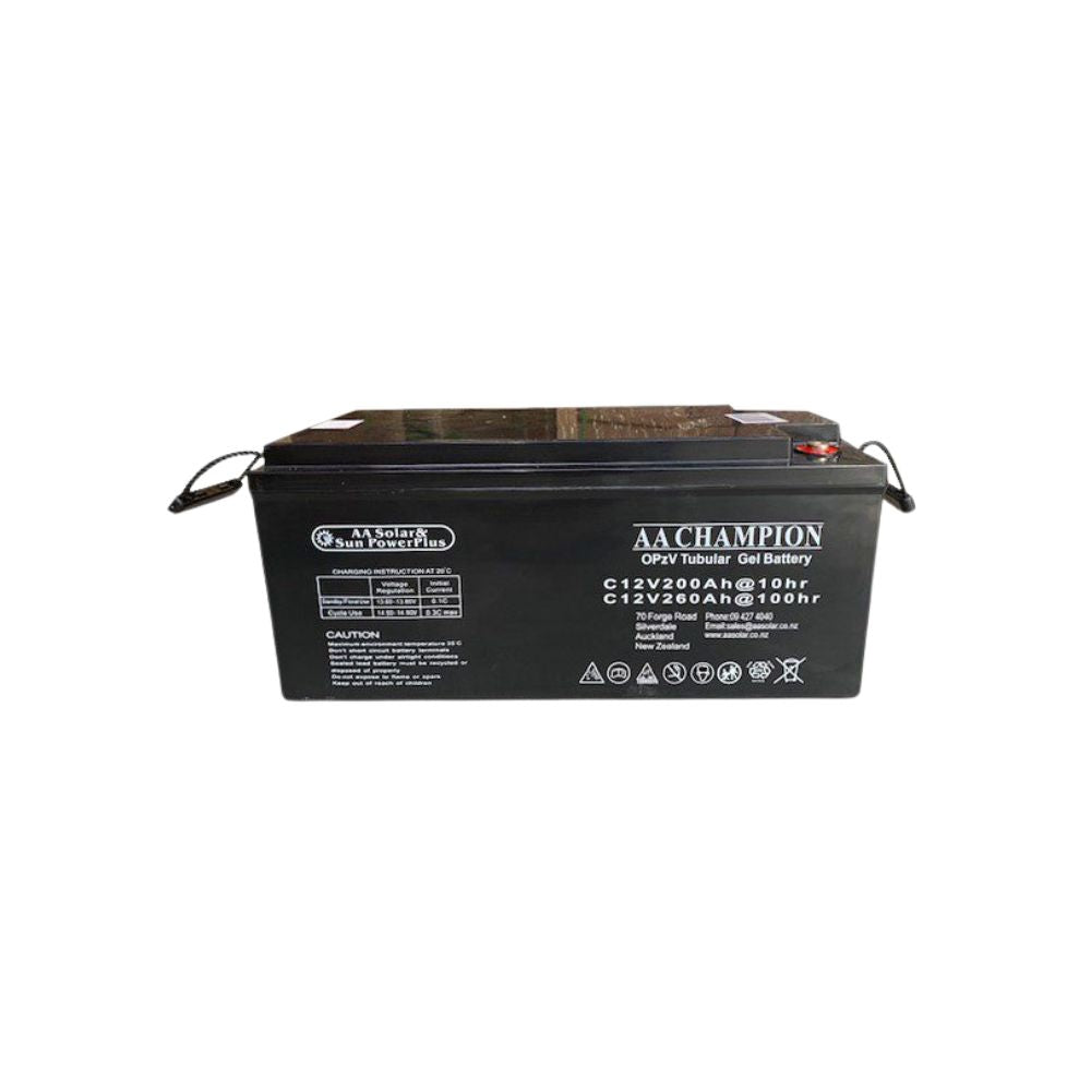 AA Champion OpzV12V Tubular Gel Batteries – AA Solar